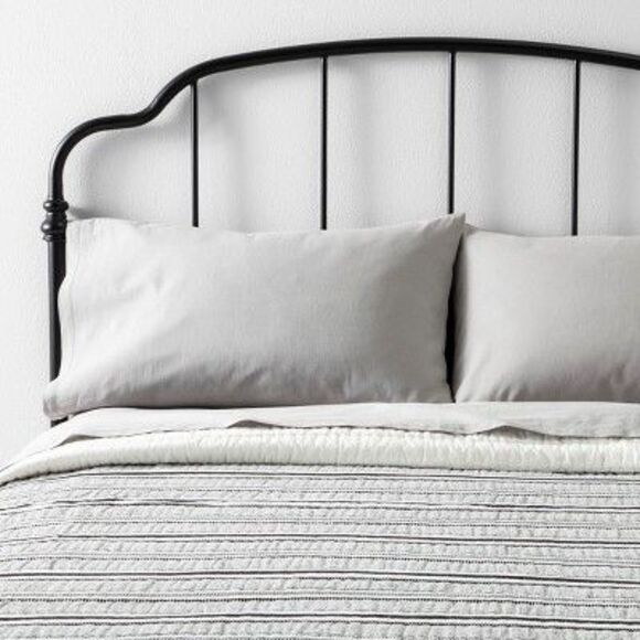Hearth & Hand | Bedding | King Textured Stripe Quilt Railroad Gray ...